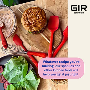 GIR - Premium Silicone Spatula - For Cooking, Baking & Mixing - Skinny & Seamless Design - Heat-Resistant up to 550°F - Nonstick - Dishwasher Safe Cookware - BPA Free - Kitchen Essentials - Red