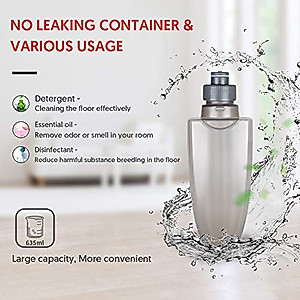 Spray Mop for Floor Cleaning, Domi-patrol Microfiber Floor Mop Dry Wet Mop Spray with 3 Washable Mop Pads & 635ML Refillable Bottle, Dust Cleaning Mop for Hardwood Laminate Tile Floors, Gray