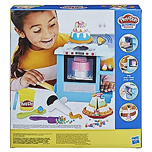 Play-Doh Kitchen Creations Rising Cake Oven Kitchen Playset, Play Kitchen Appliances, Preschool Toys, Kitchen Toys for 3 Year Old Girls and Boys and Up