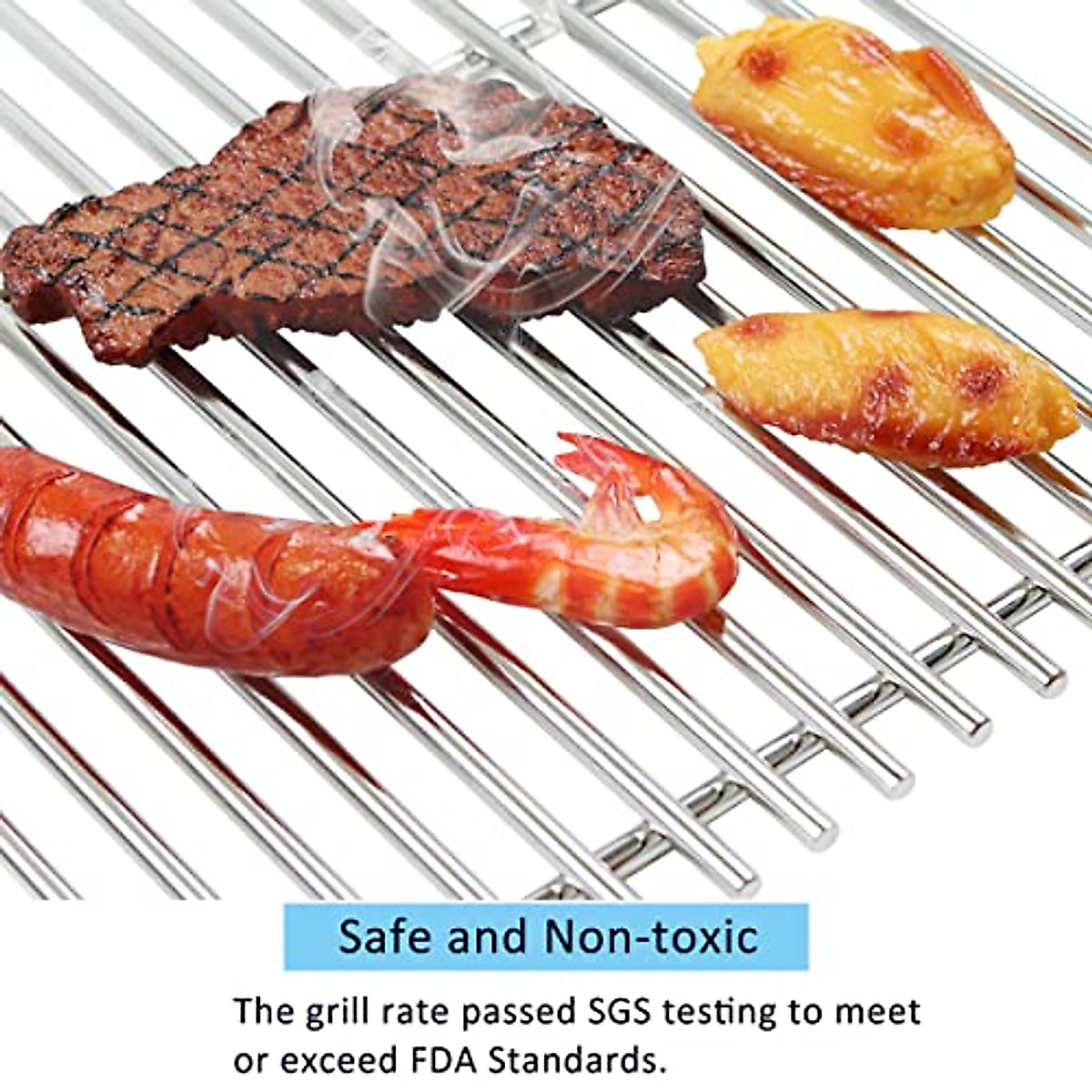 FORYEYC 7639 17.3 Inch Cooking Grates for Weber Spirit 300 and II 300 Series E310 E320 E330 S310 S320 S330, 7638 Stainless Steel Grill Grids for Spirit 700, Genesis Silver Gold B & C, Platinum B & C