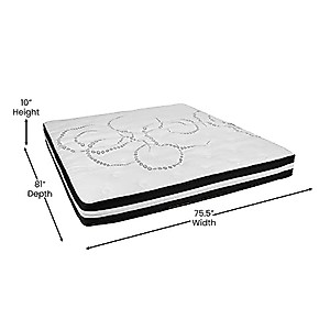 Flash Furniture Upholstered Platform Bed/Mattress Set, King, Beige