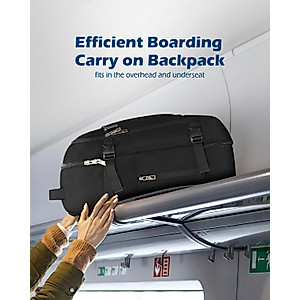 Hynes Eagle Travel Backpack 40L Flight Approved Carry on Backpack Men Large Cabin Weekender Laptop Backpack Women 15.6 inches Grey 2018