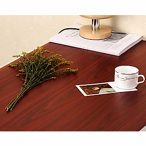 Dark Red Wood Film Peel Stick Wood Grain Wallpaper Adhesive Paper Vinyl Funitures Drawer Shelf Liners Stickers,15.8inch by 79inch