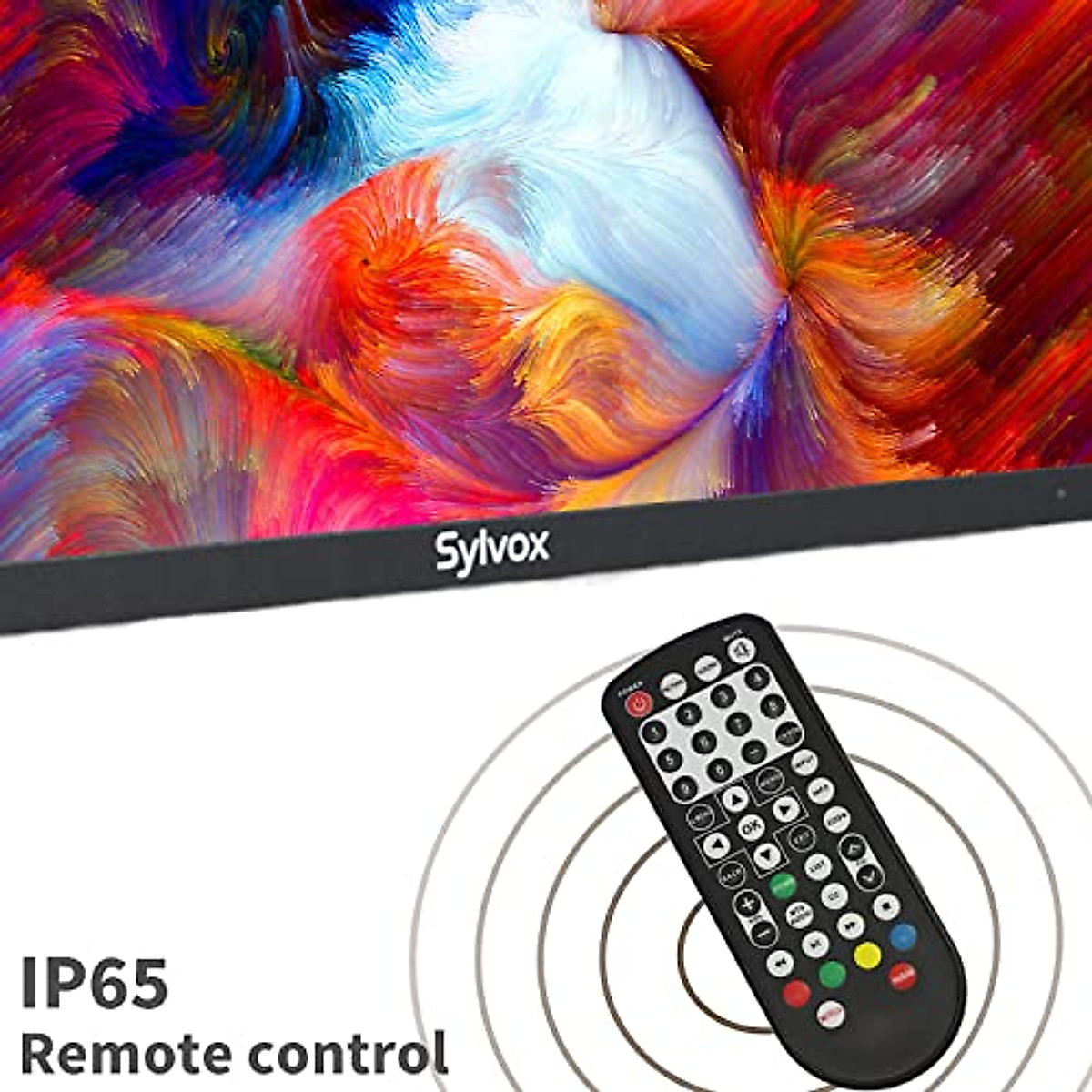 SYLVOX 43 inch Outdoor TV, Smart TV Waterproof 4K LED Outdoor Television with Dual Speakers, Ultra-Thin High Resolution, Support Bluetooth & Wi-Fi, Deck Series Suitable for Partial Sun Areas