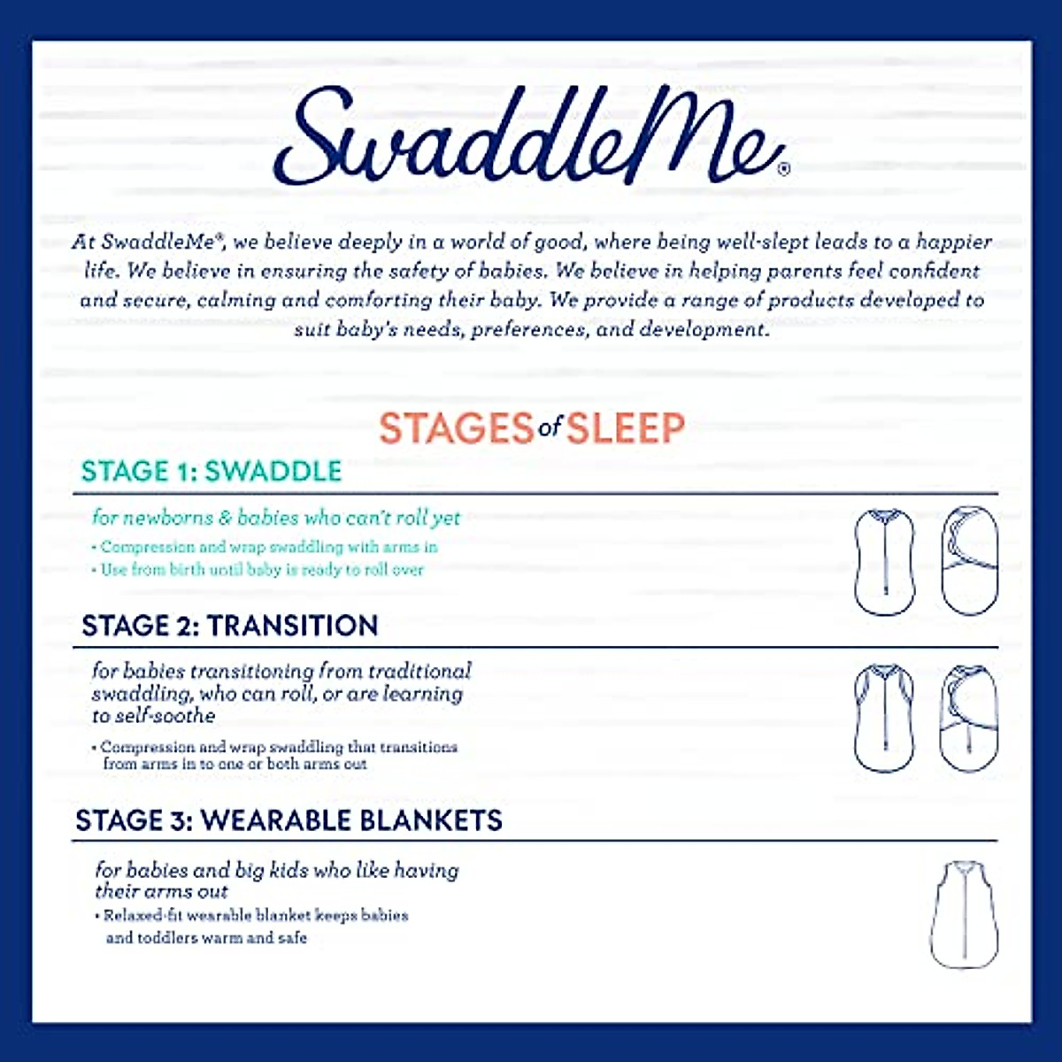 SwaddleMe Luxe Whisper Quiet Swaddle – Size Small/Medium, 0-3 Months, 2-Pack (You Are My Sunshine) Extra-Soft Newborn Swaddle Wrap With Silent Fabric Closure and Bottom Zipper for Diaper Changes
