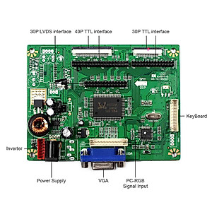 6.5" IPS LCD 6.5 inch 640X480 Screen Panel LCDT-51750GD065J-FW with VGA LCD Controller Board Kit
