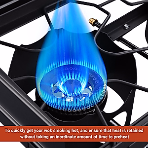 Outdoor Camping Stove, Propane Dual Burner Cooker w/Detachable Legs, 0-20 PSI Regulator, 150,000-BTU for Camping, Barbecue, Car Travel, Garden Party