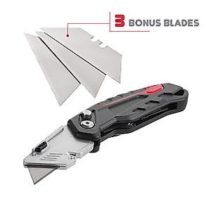 Bates- Box Cutter, Utility Knife, Box Cutter Knife, Folding Box Cutter, Razor Knife, Box Cutter Folding, Box Cutter With 3 Extra Blades, Folding Knife, Box Cutter Retractable, Folding Utility Knife