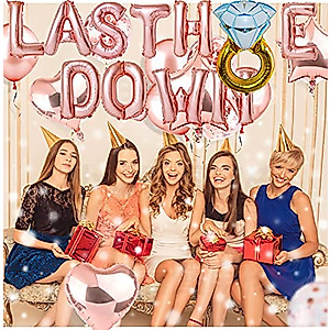 Last Hoe Down Balloon Banner Nashville Bachelorette Party Decorations Rose Gold Last Hoedown Banners for Cowgirl Nash Bash Bachelor Party Brunch Bridal Shower,26 Pcs