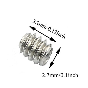 Pro Bamboo Kitchen 25pcs 304 Stainless Steel Full Thread Cup Point Grub Screws #4-40x1/8" Hexagon Hex Socket Set Screws