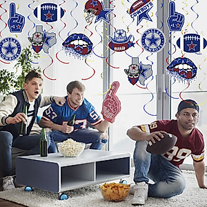 36 Pcs Cowboys Party Decorations,Cowboy Hanging Swirl Decoration for Cowboys Birthday Decoration Football Party Supplies