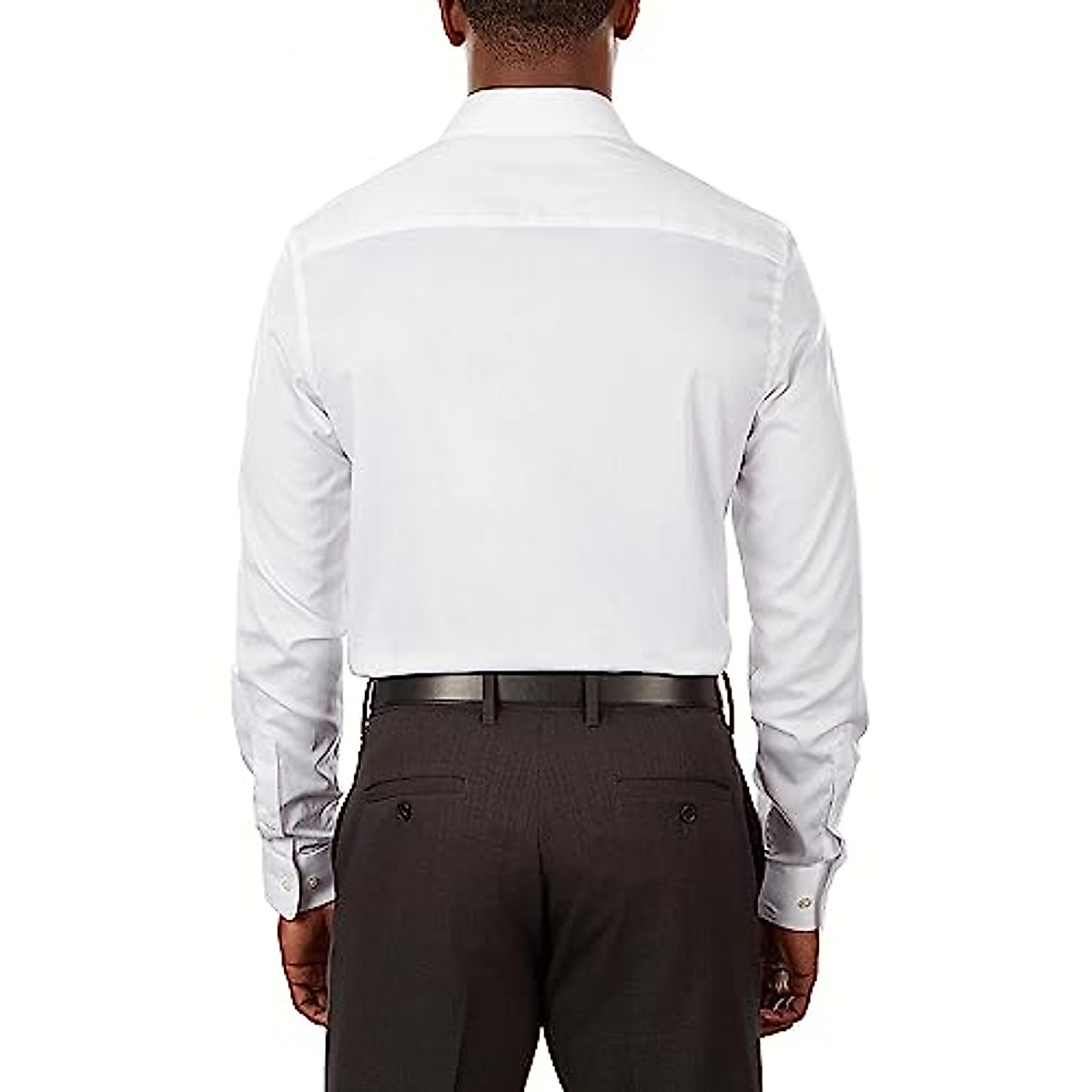Van Heusen mens Slim Fit Flex Collar Stretch Solid Dress Shirt, White, 16.5 Neck 34 -35 Sleeve US