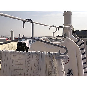 BanYakong Clothesline Clothes Drying Rope Portable Travel Clothesline Adjustable for Indoor Outdoor Laundry Clothesline, Perfect Windproof Clothes Line, Hanger for Camping Travel & Home Use(White)