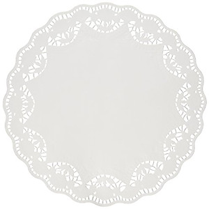 Amscan Doilies, 12", White