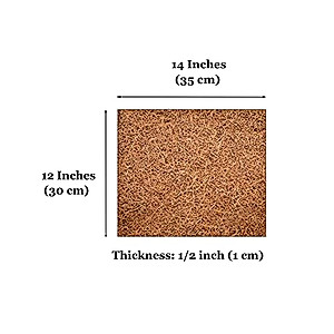 Meric Reptile Bed, Coco Fiber Mats for Pets, Terrarium Liner for Snakes, Chameleons, Geckos, Turtle, Climbing Carpet, 2-Pack