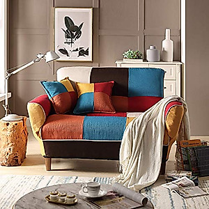 LUMISOL Modern Loveseat Sleeper Sofa Couch, Convertible Futon Sofa Couch with Adjustable Armrest and Backrest for Living Room, Apartment