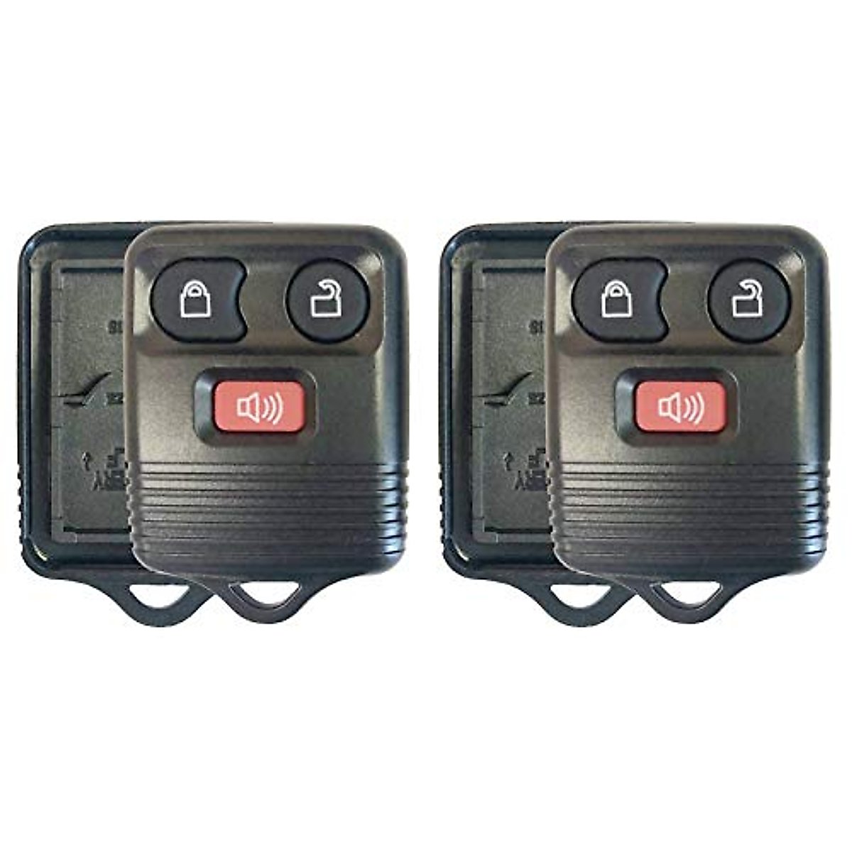 AutoKeyMax New Replacement for Ford Keyless Alarm Remote Shell Pad Key Fob Case ONLY 3 Button (2)