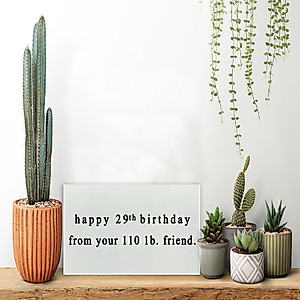 YiKaLus Happy 29th Birthday Card for Friends, Funny 29 Bday Gifts from Best Friends, Happy 29th Birthday From Your 110lb. Friend