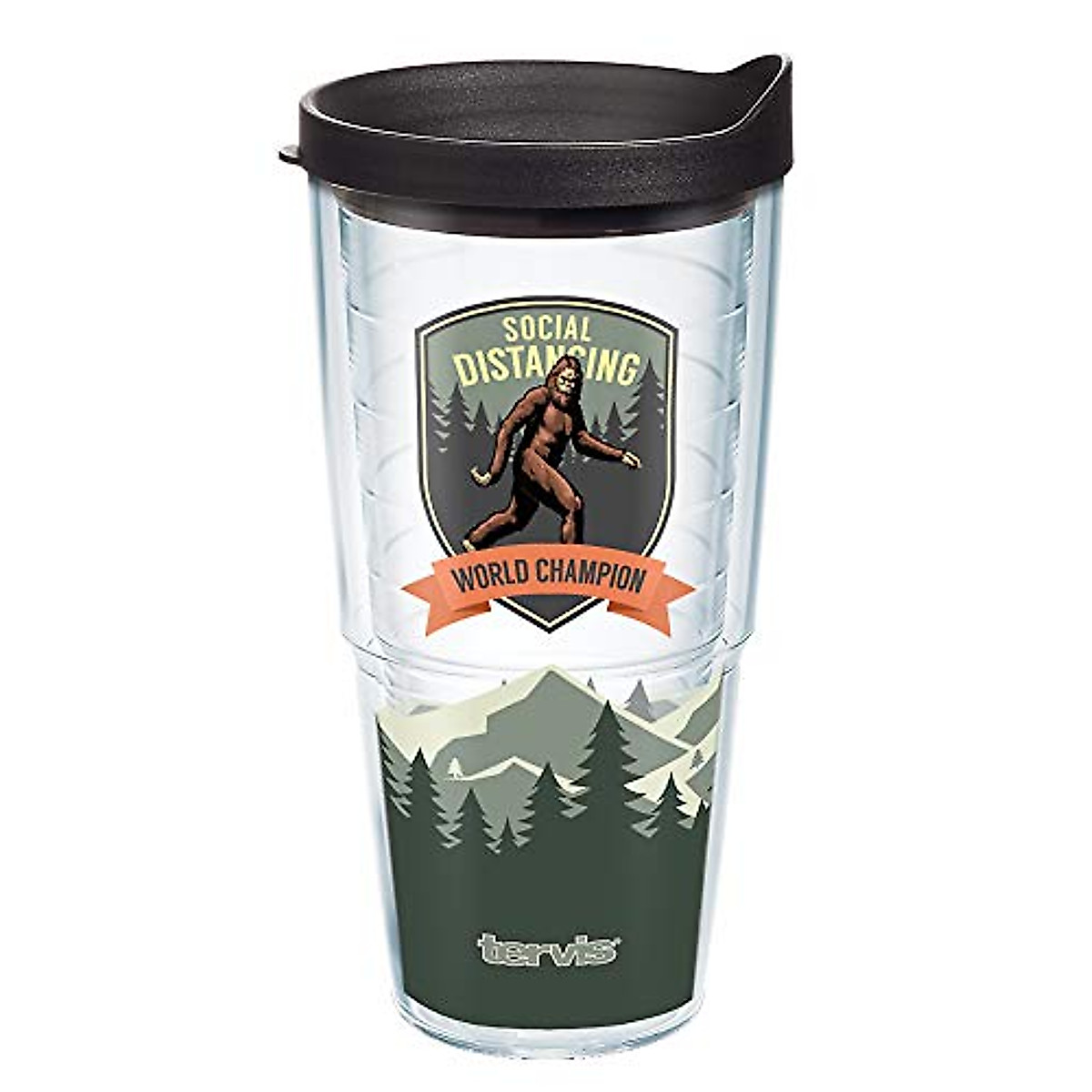 Tervis 1366014 social Distancing Yeti Insulated Tumbler, 24oz, Clear - Tritan