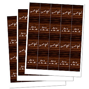 60 Rustic Theme Miniatures Candy Bar Wrapper, For Bachelorette, Bridal Shower Mini Candy Bar Stickers, Engagement Party Decorations, Candy Not Included. Made in USA