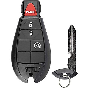4 Button Replacement Car Key Fob Fobik GQ4-53T Keyless Entry Remote for 2013-2018 Dodge Ram 1500 2500 3500