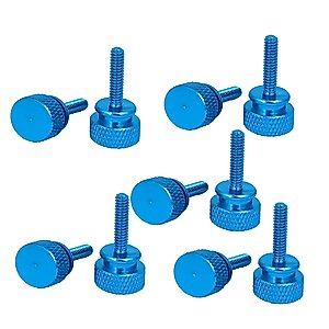 New Lon0167 Computer PC Featured Case Round Head reliable efficacy Knurled Thumb Screws Sky Blue 6#-32 10pcs(id:85a 6a 90 7a5)