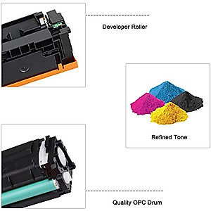 Toner Bank Compatible Toner Cartridge Replacement for HP 202A CF500A 202X CF500X M281fdw Color Pro MFP M281fdw M281cdw M254dw M281fdn M281 M254 202 Printer Ink (Black Cyan Yellow Magenta, 4-Pack)