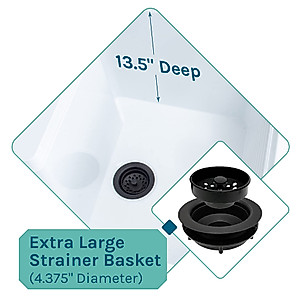 White Utility Sink by JS Jackson Supplies, Tehila Luxe Laundry Tub, Matte Black Hi-Arc Pull-Down Faucet, Soap Dispenser