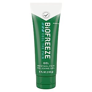 Biofreeze Pain Relief Gel, Arthritis Pain Reliver, Knee & Lower Back Pain Relief, Sore Muscle Relief, Neck Pain Relief, Pharmacist Recommended, FSA Eligible, 4 FL OZ Biofreeze Menthol Gel