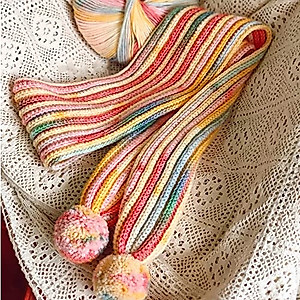 200g/Ball Wool Cotton Acryilc Yarn Gradient Rainbow Color Autumn Winter Sweater Scarf Hat Hand Knitting Crochet (Color : YT07)
