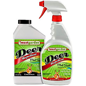 I Must Garden Deer Repellent Special [32oz Concentrate + 32oz Ready-to-Use Spray] - Natural Mint Scent