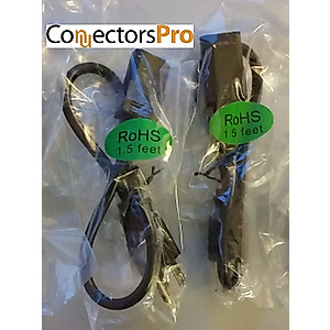 Pc Accessories - Connectors Pro 5-Pack 18" Universal Power Cord 1.5 ft, IEC320 C13 to NEMA 5-15P 18 Inches Cable, CSA UL RoHS