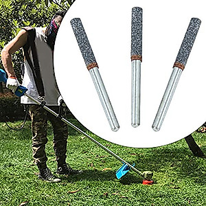 Grinding Stone, 3Pcs 4Mm 5/32In Diamond Chainsaw Sharpener Burr Stone File Sharpening Tool For Rotating Tool（Cylindrical）