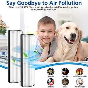 True HEPA Filter Replacement Compatible with Envion Therapure TPP440 TPP540 TPP640 TPP640S Air Purifier. Compared to Part TPP440F, 4-Stage Filtration High-efficiency Activated Carbon, 2-Pack