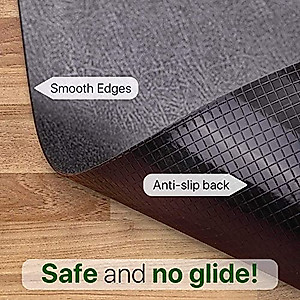 Office Chair Mat: Extra Large Computer Chair Mat for Hardwood Floors 53x45 Inches - Made of Polyethylene & EVA Materials - Non-Skid Chair Mat for Office or Home Use