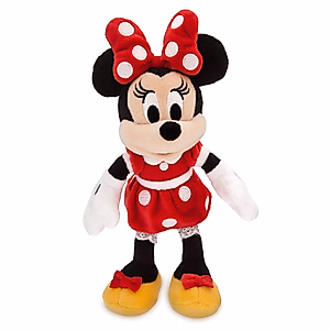 Disney Minnie Mouse Plush - Red - Mini Bean Bag - 9½ Inches, Iconic Toy Character in Red Polka Dot Dress and Bow, Features Structured Ears and Embroidered Details, Suitable for All Ages 0+ Toy Figure