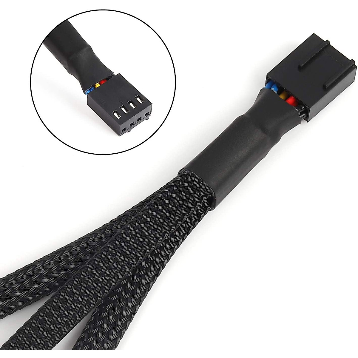 Aypzuke 3 Pack Computer PC PWM Fan Splitter Cable 1 to 3 (4 Pin+3 Pin)