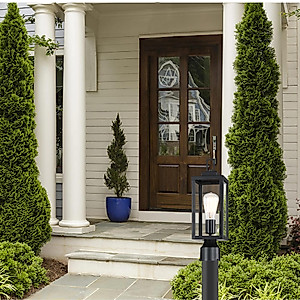 WISBEAM Outdoor Post Light, Pole Lantern, E26 Base 60W Max, Metal Housing Plus Glass, ETL Qualified, Bulbs not Included