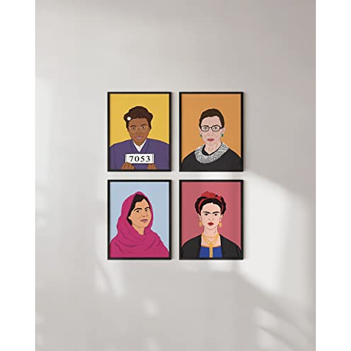 HAUS AND HUES Inspirational Feminist Posters Set of 4 Inspirational Wall Art Posters for Teen Girls Room | Wall Art Prints & Decor for Women | Womens History Month Poster | UNFRAMED (8x10)