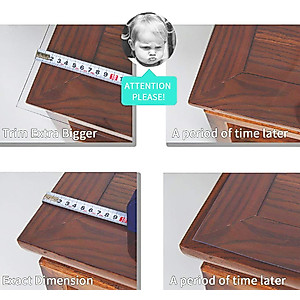 NECAUX Custom Multi-Size 1.5mm Thick Frosted PVC Table Cover Protector - 36 x 60 Inch Dining Room Table Rectangular Vinyl Non-Slip Desk Pad for 5 Foot Coffee Table/Writing Desk