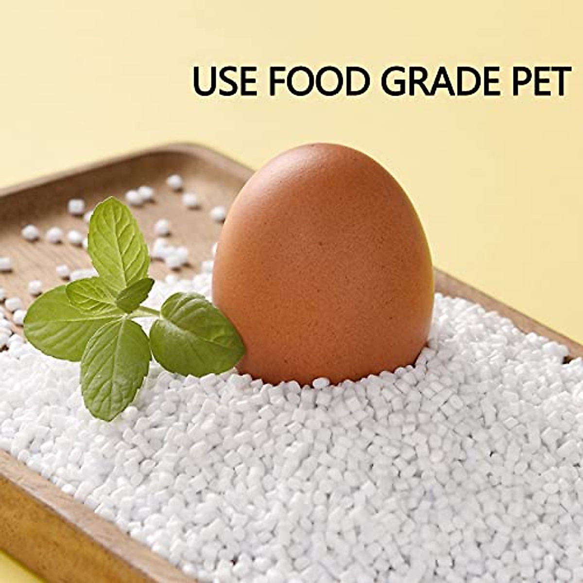 Clear Egg Tray Storage Box,Egg Holder With Lid And Special Buckle,Stackable PET Plastic Refrigerator Organizer Bins,Grey-24pieces