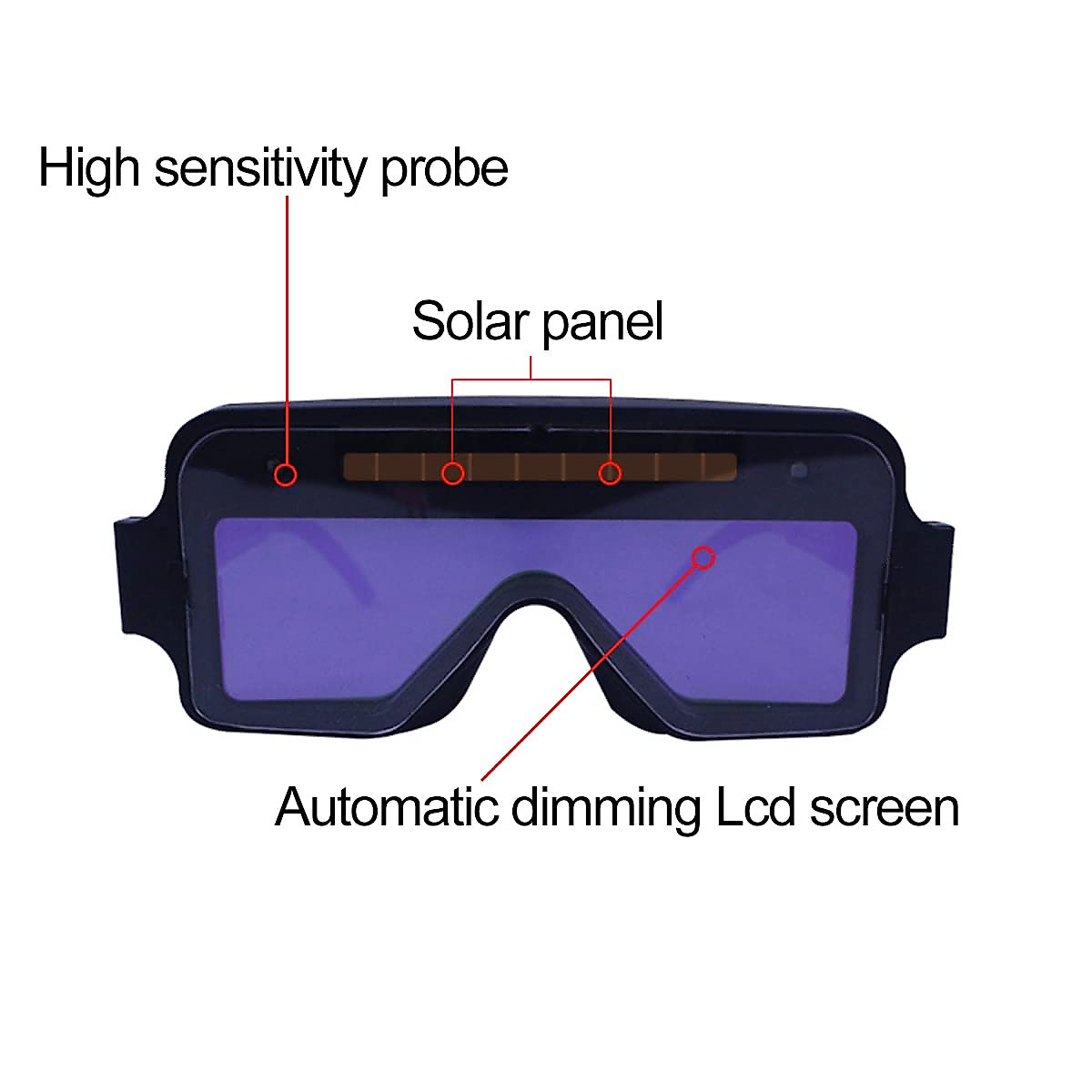 Welding Goggles, Automatic Darkening Dimming Welding Glasses Anti-glare Argon Arc Welding Glasses Welder Eye Protection Special Goggles Tools