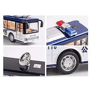 MING ZHEN Toy car Model for Sightseeing Tourist Double Decker Toy Bus City Bus Diecasts Alloy Toy Car Model Sound Light Kids Gift (Color : A1)