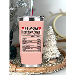 Mothers Day Gifts for Mom from Daughter, Son, Kids - Ideas Gifts for Mom on Mothers Day - Mom Birthday Gifts - Funny Birthday Gifts for New Mom , Mother In Law - Presents for Mom - Mom Tumbler 20oz