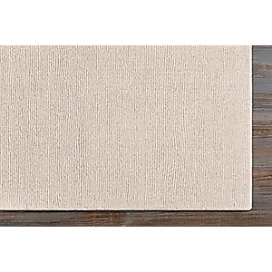 Mark&Day Area Rugs, 9x12 Remy Solid and Border Ivory Area Rug, Ivory Carpet for Living Room, Bedroom or Kitchen (9' x 12')