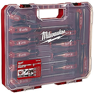 Milwaukee Set of 12 Tri-Lobe Screwdrivers 4932472003,Red