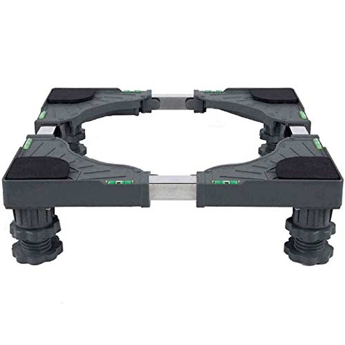 YULEMY Mini Dorm Fridge Stand Washing Machine Base Universal Mobile Base with 4 Strong Feet Multi-Functional Adjustable Pedestal for Dryer, Washer and Refrigerator (Grey)