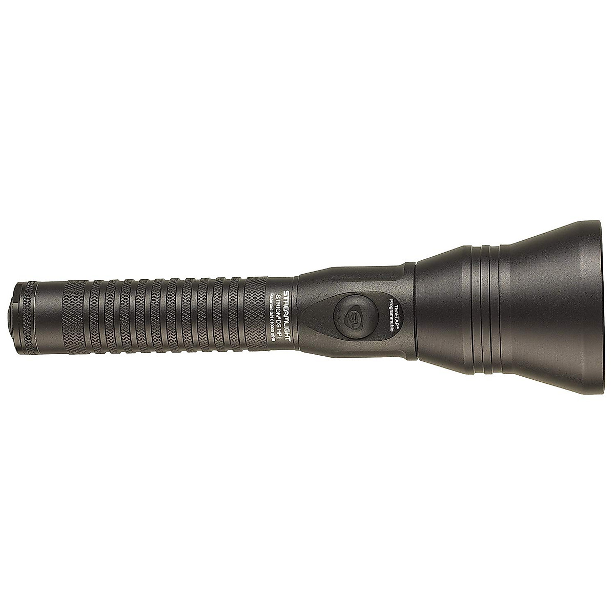 Streamlight 74819 Strion DS HPL 700-Lumen Rechargeable Dual Switch Long Range Flashlight, with 120V/100V AC/12V DC Piggyback Charger, Black