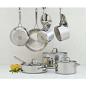 Anolon 30822 Triply Clad Stainless Steel Cookware Pots and Pans Set, 12 Piece