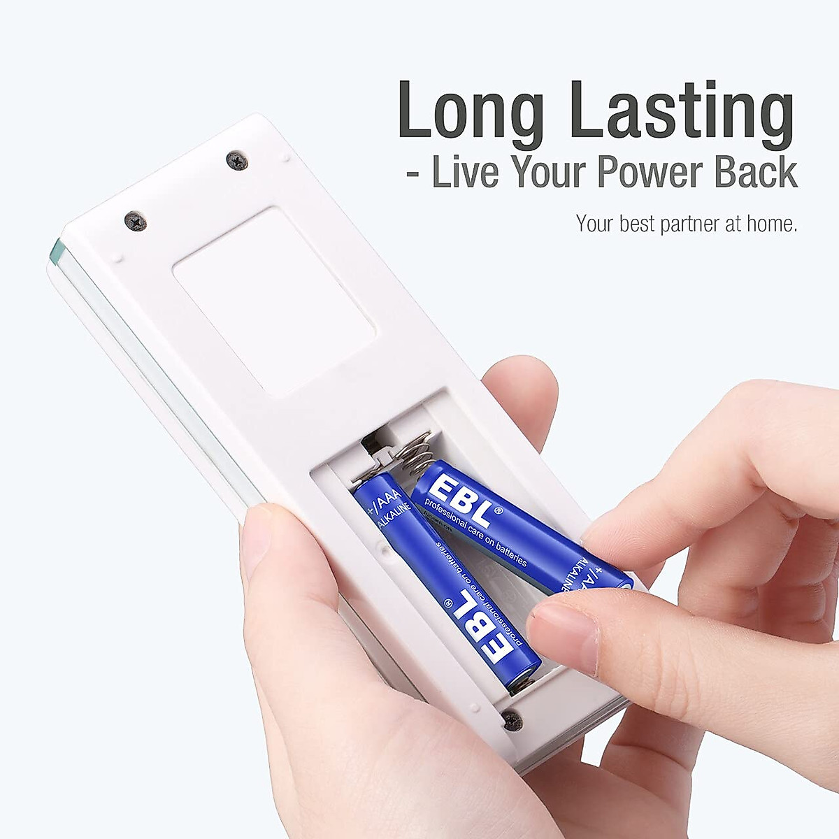 EBL 48 Counts AA Batteries and AAA Batteries Combo Pack - High Capacity 24 Double A and 24 Triple A Batteries 1.5V High Performance Alkaline Battery with Longer Year Shelf Life